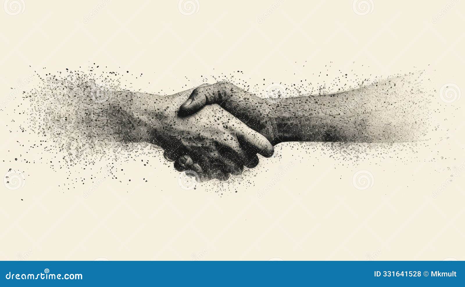 Hands Shaking To Symbolize Agreement and Collaboration on a Neutral ...