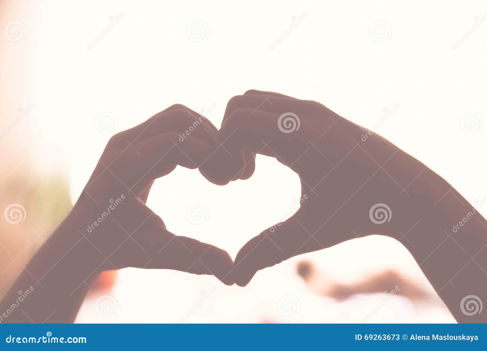 Hands in Shape of Love Heart Stock Image - Image of connection, showing ...