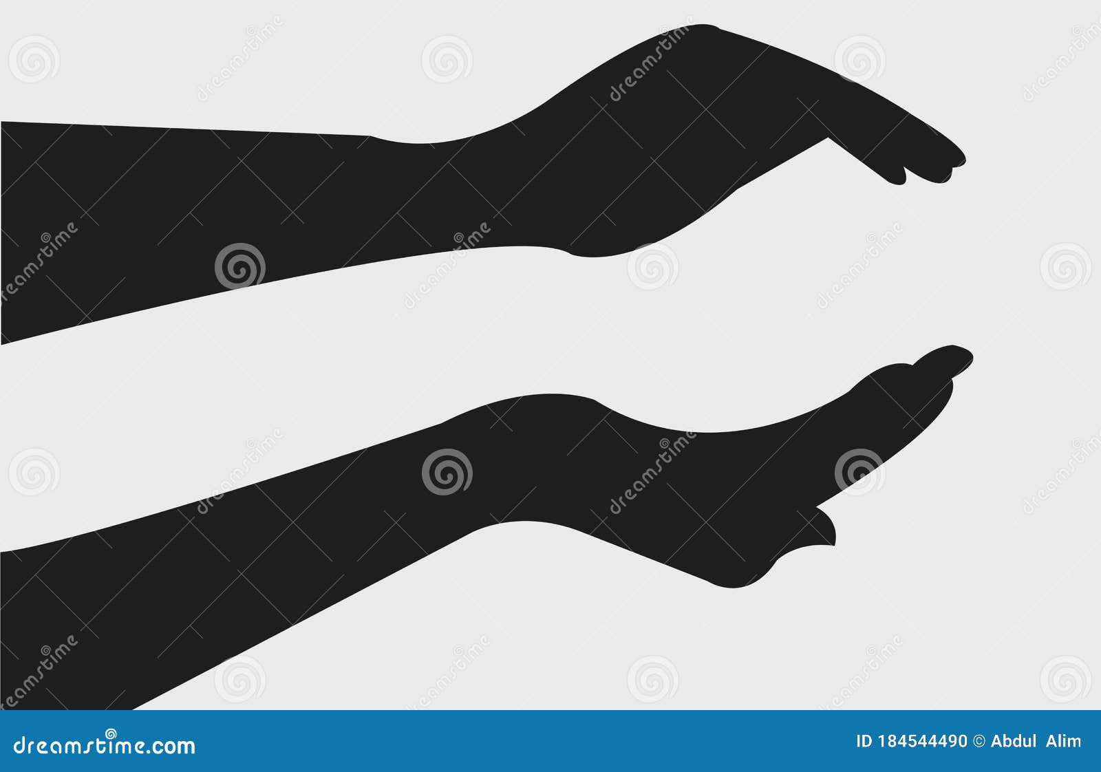 The Hands are Shaped Up into a View Nature. this Object is Vector ...