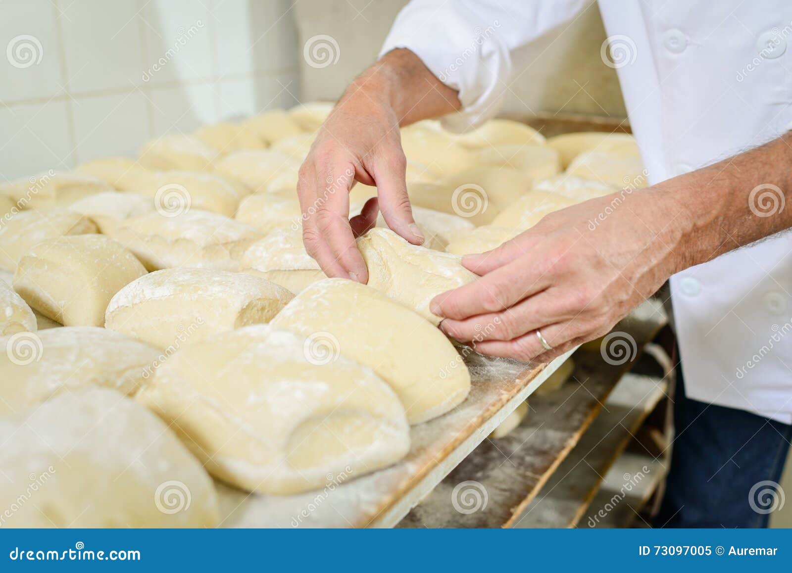Hands Shaping Dough into Loaves Stock Image - Image of bread, culinary ...