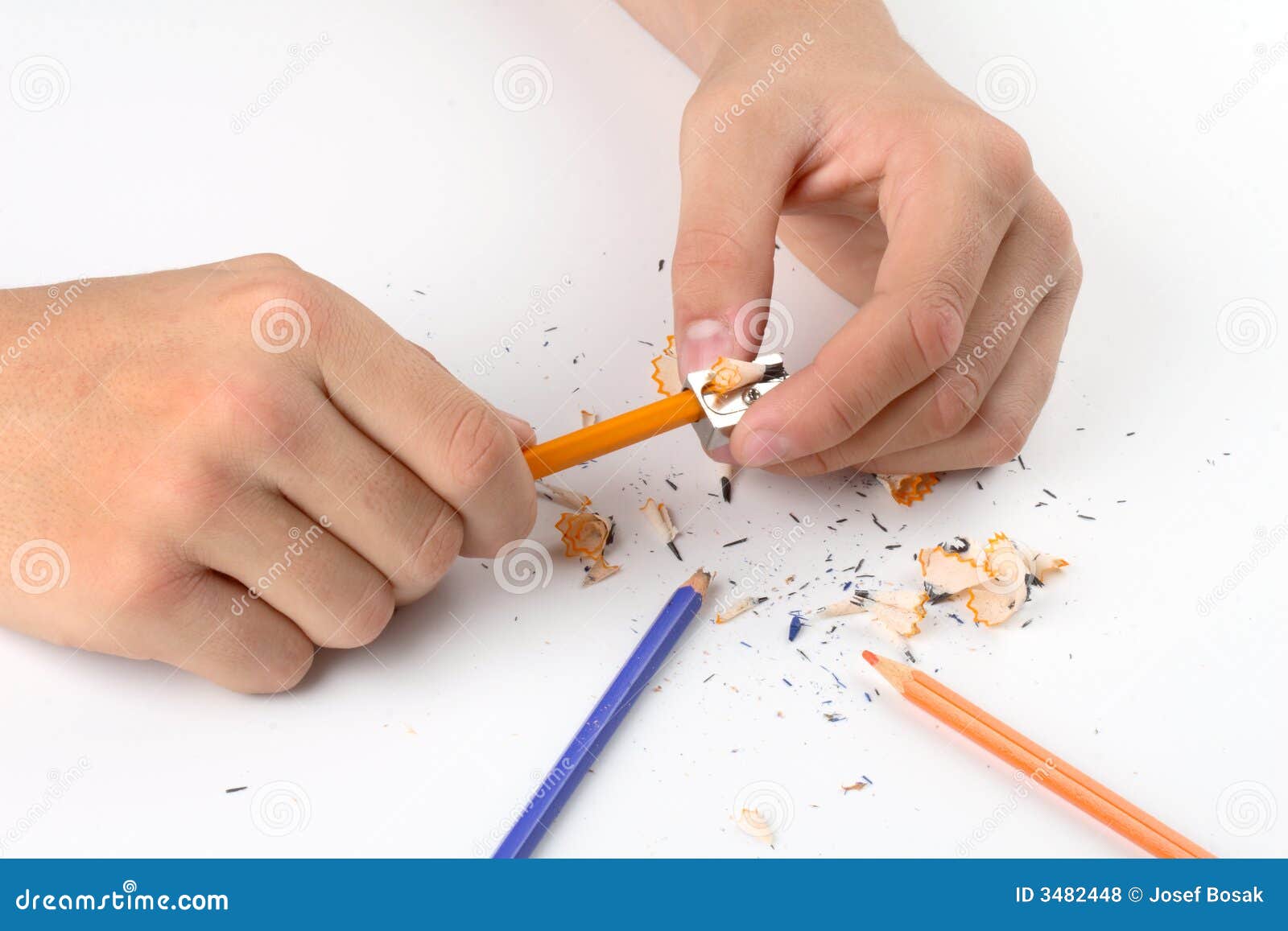 Hands while Sharpening Crayons Stock Photo - Image of variety, crayon ...