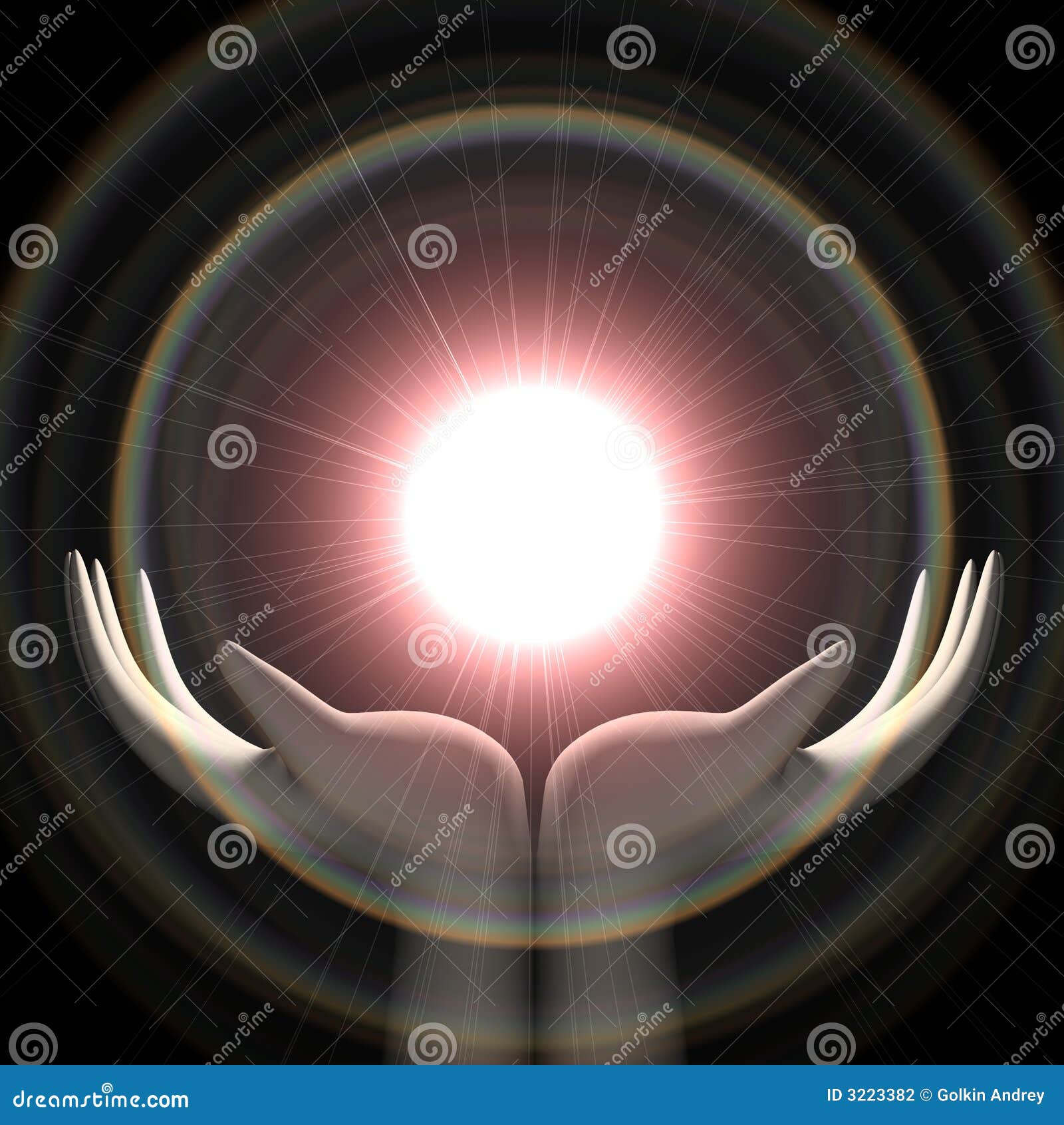 Hands shine stock illustration. Illustration of black - 3223382