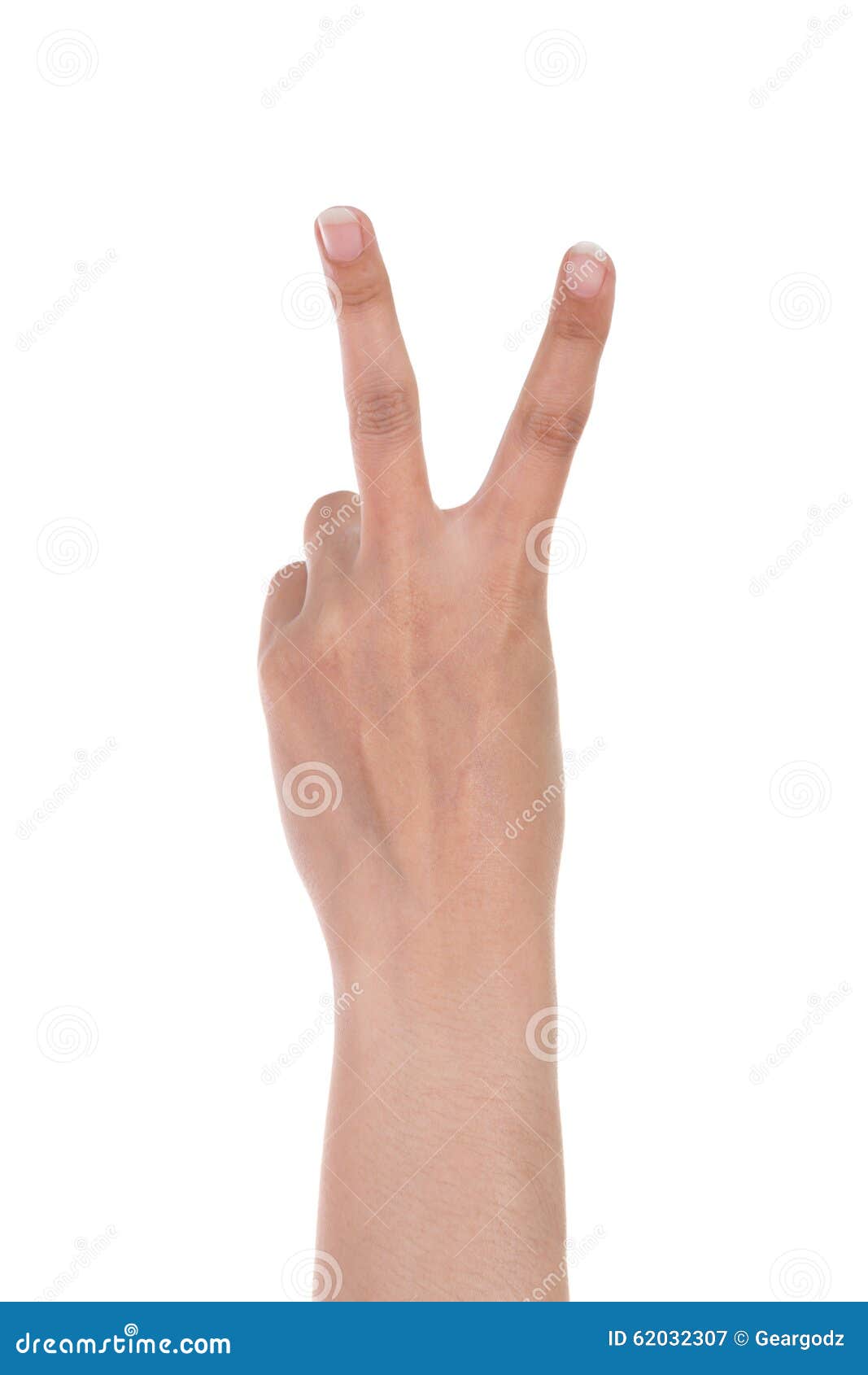 Hands show the number two stock image. Image of person - 62032307
