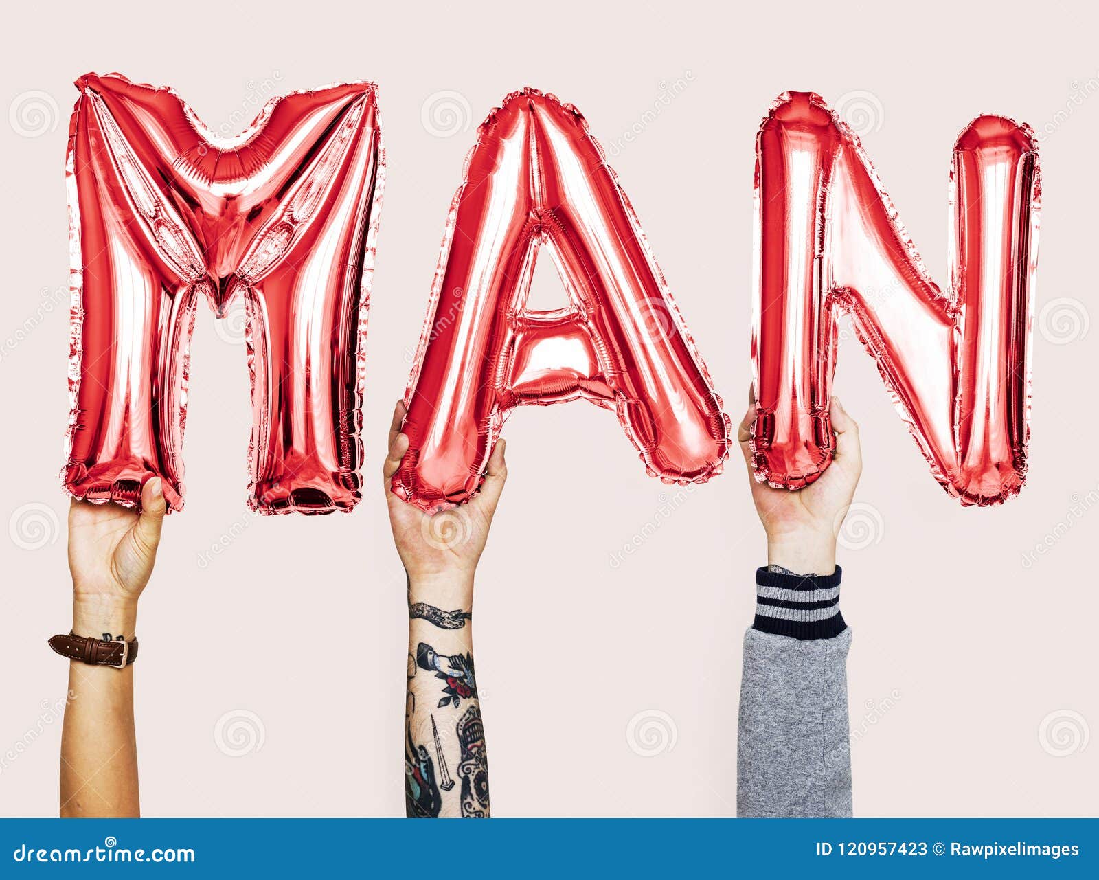 Hands Showing Balloons Word Man Stock Image - Image of holding, words ...
