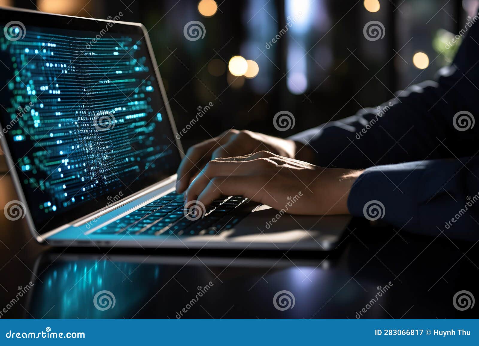 Hands-showing Coding Programmer, a Software Engineer Working on a Laptop with Javascript Stock ...