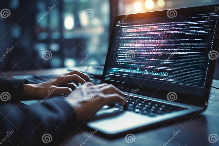 Hands-showing Coding Programmer, a Software Engineer Working on a ...