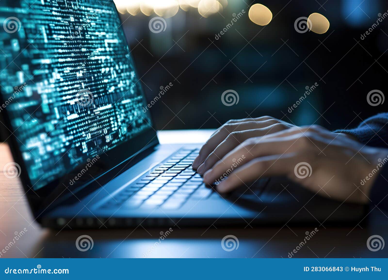 Hands Showing Coding Programmer A Software Engineer Working On A