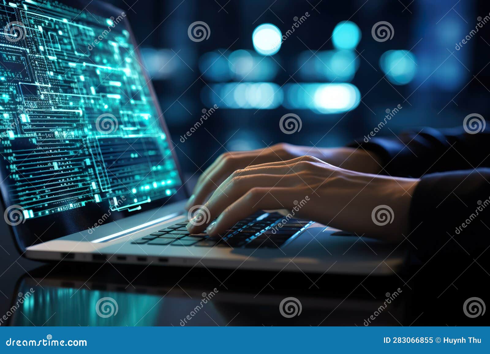 Hands Showing Coding Programmer A Software Engineer Working On A