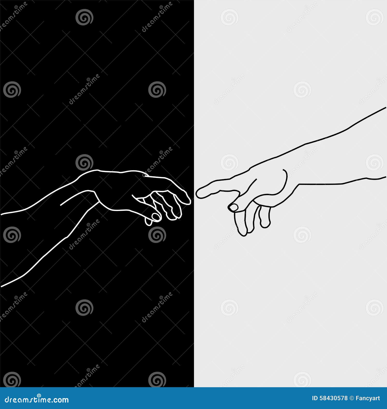 Creation Of Adam. Pencil Drawing Stock Photo | CartoonDealer.com #252410598