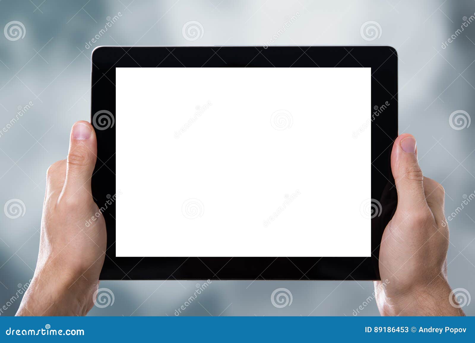 Hands Showing Digital Tablet Stock Image - Image of networking ...