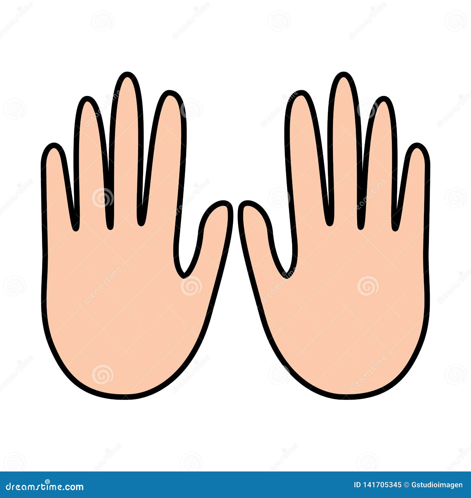 Hands showing five fingers stock vector. Illustration of communication ... Hands showing five fingers stock vector. Illustration of communication ...