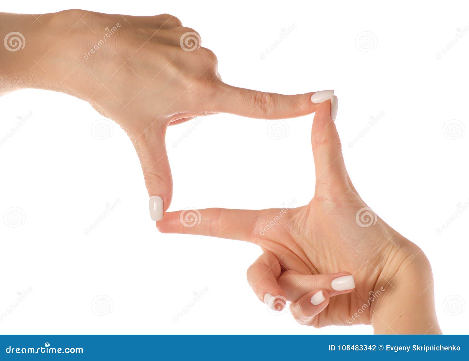 Hands showing a frame stock photo. Image of rectangle - 108483342