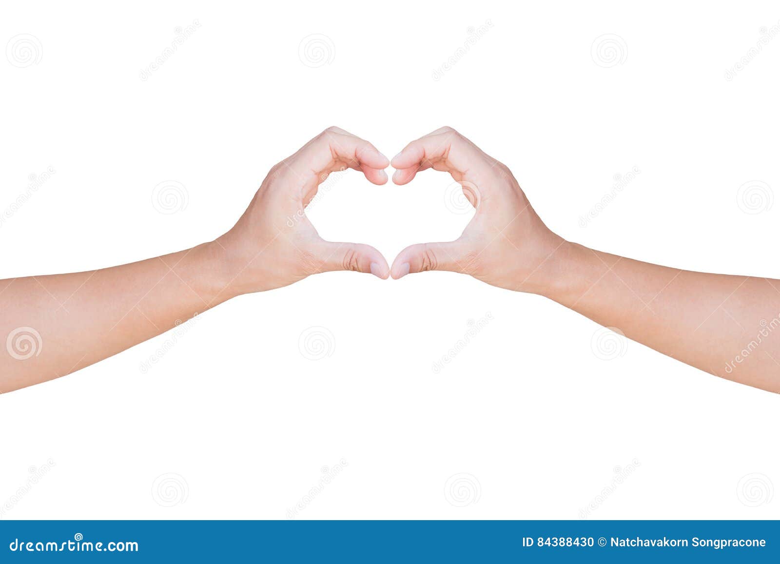 Hands Showing Heart Shape Gesture with Clipping Path Stock Photo ...