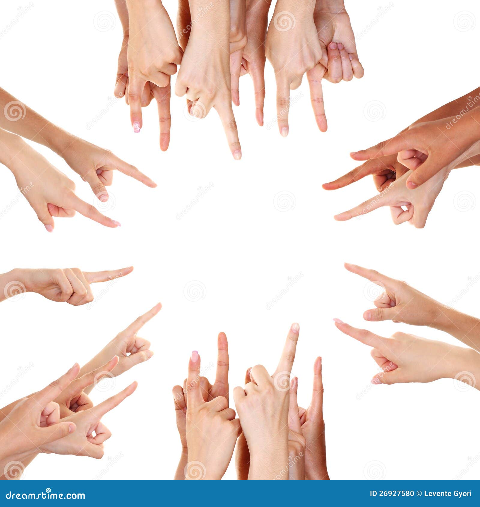 Hands Showing Product Isolated Stock Photo - Image of moving, number ...