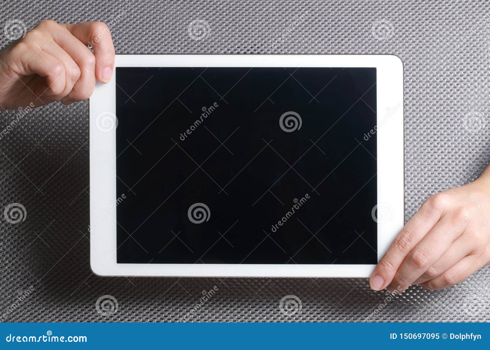 Hands showing tablet stock image. Image of innovation - 150697095