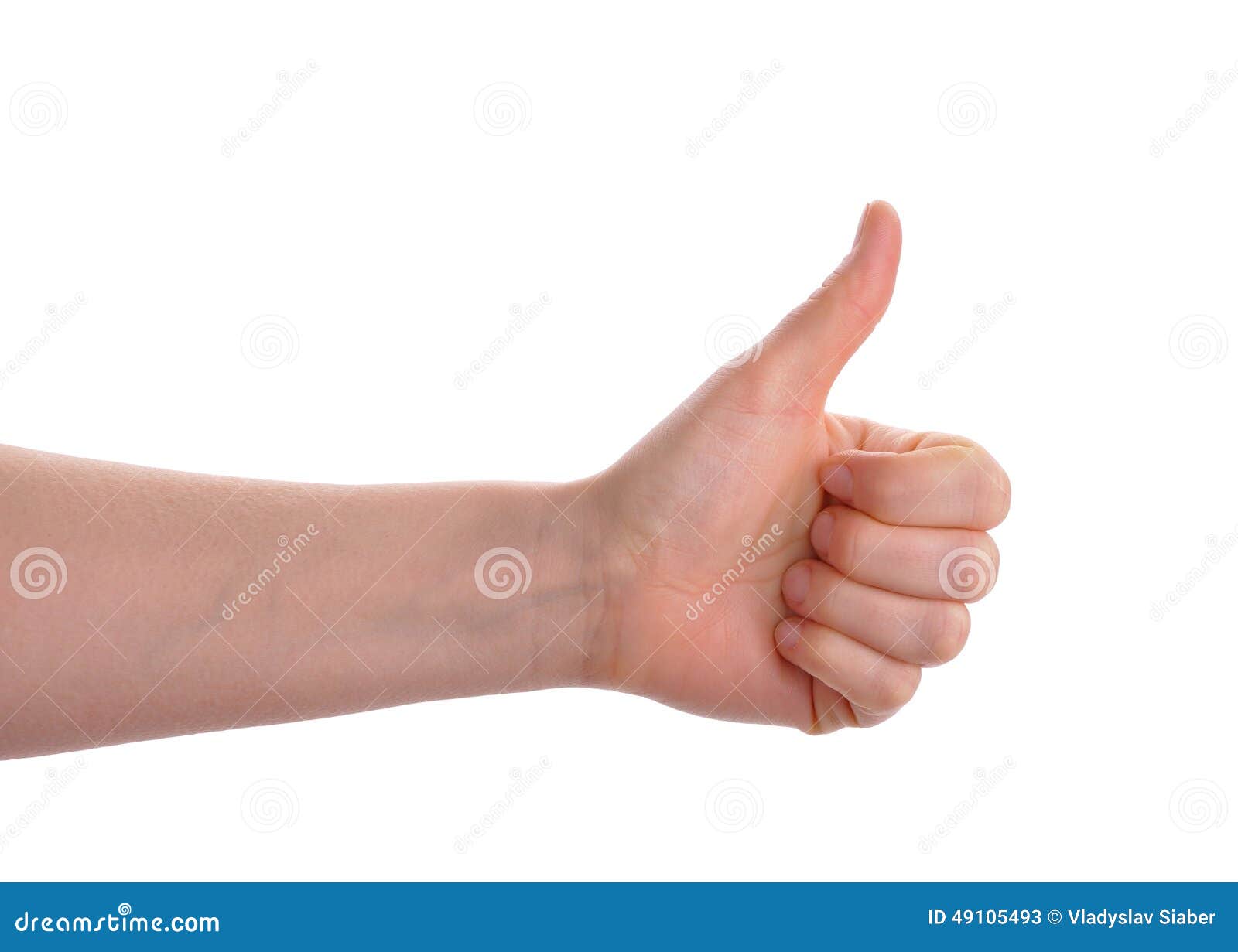 Hands Showing Thumb Up Isolated Over White Stock Image - Image of ...