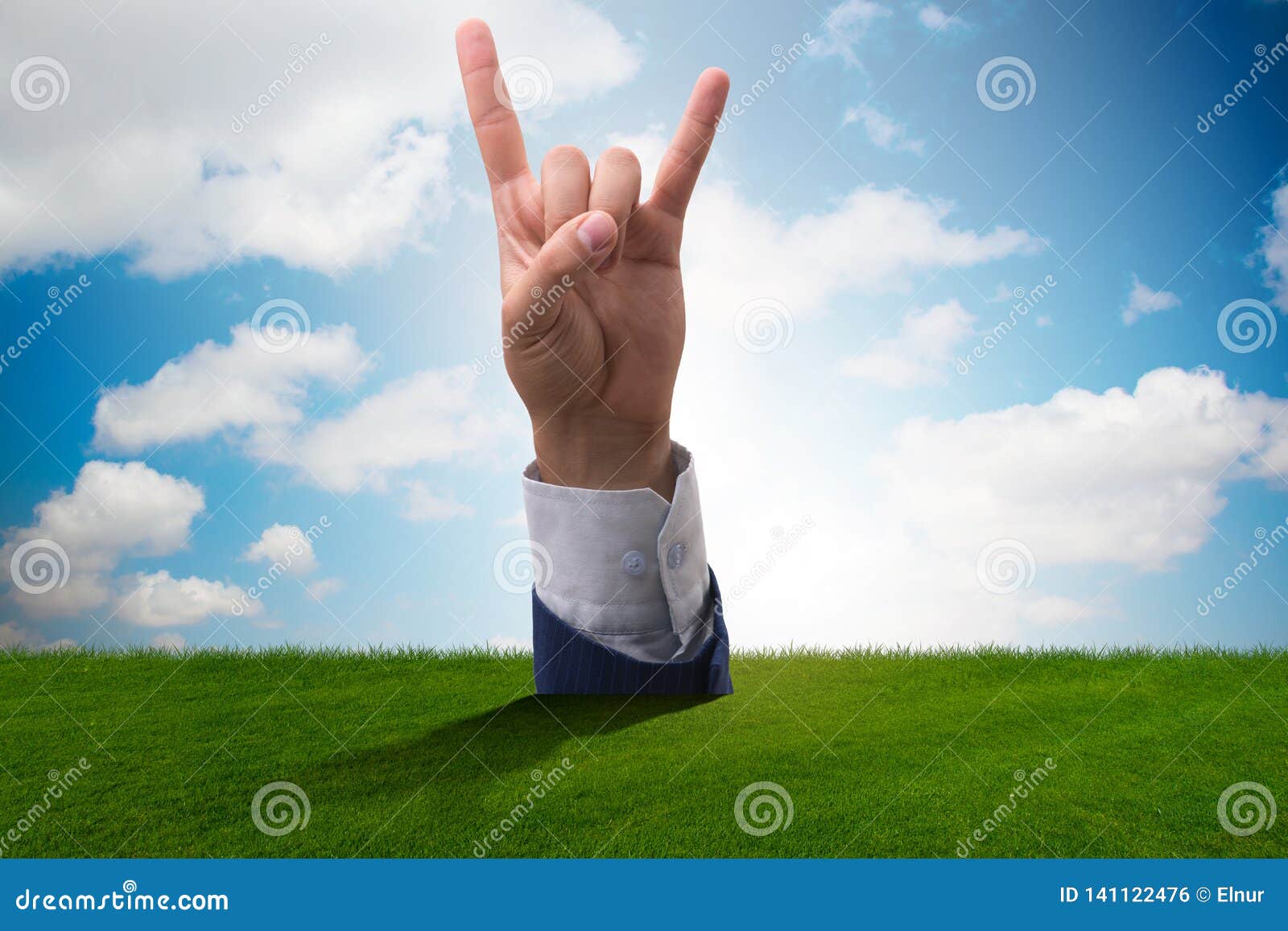 The Hands Showing Victory Sign in Business Concept Stock Photo - Image ...