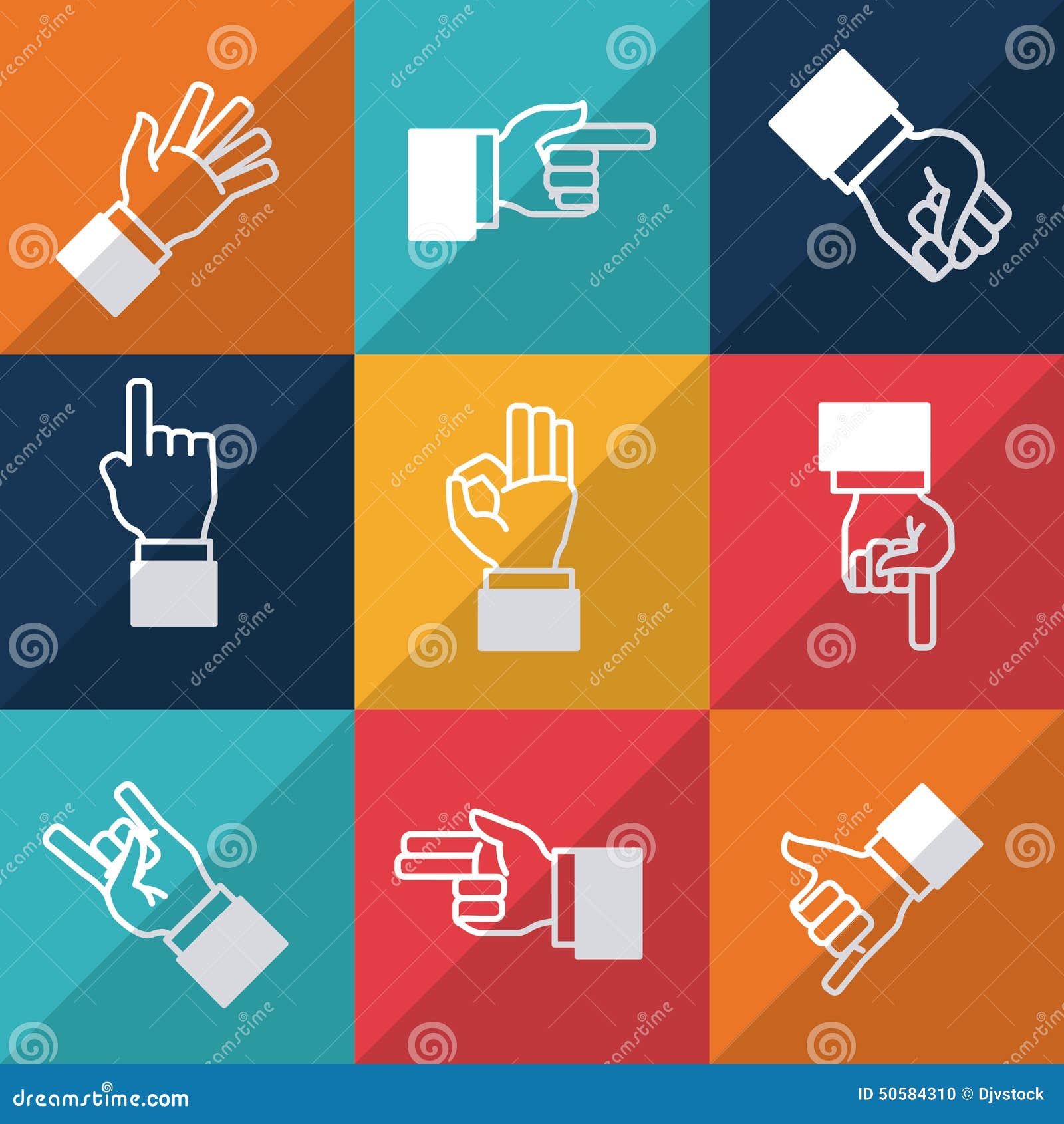 Hands signals stock illustration. Illustration of plant - 50584310