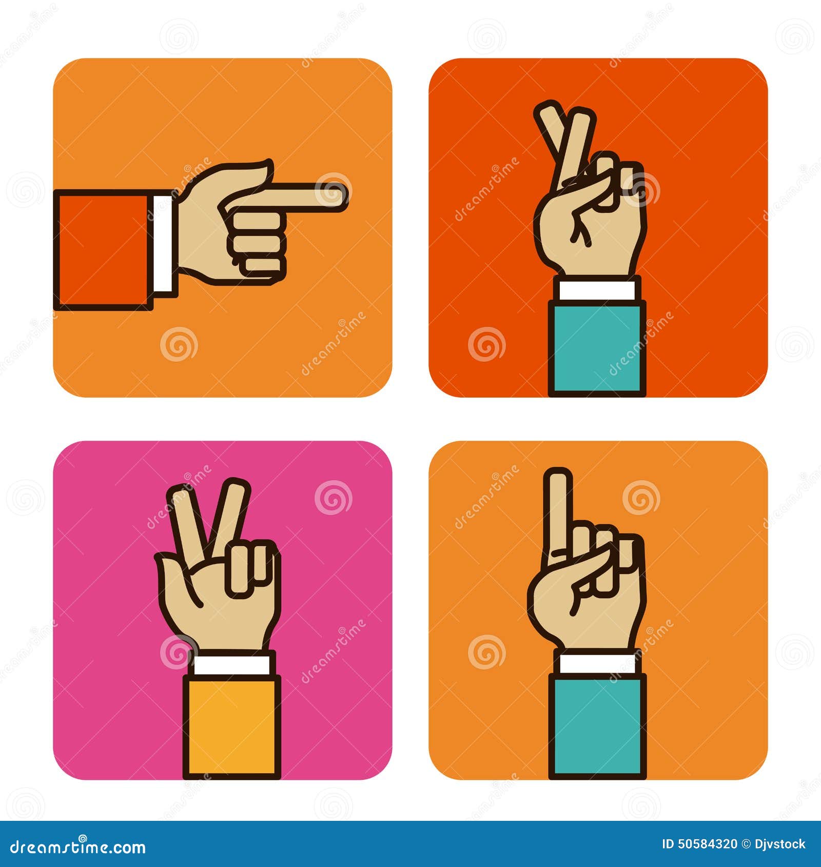 Hands Signals Royalty-Free Illustration | CartoonDealer.com #50584341