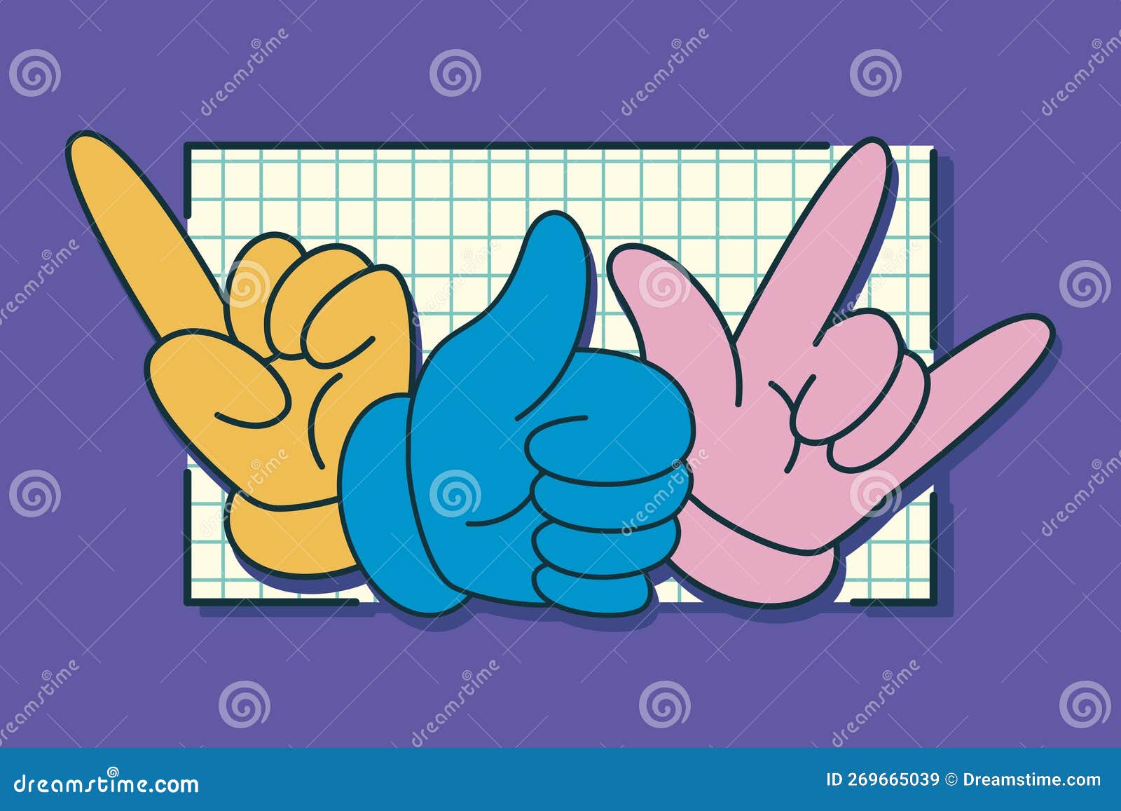 Hands Signals Royalty-Free Cartoon | CartoonDealer.com #50584364