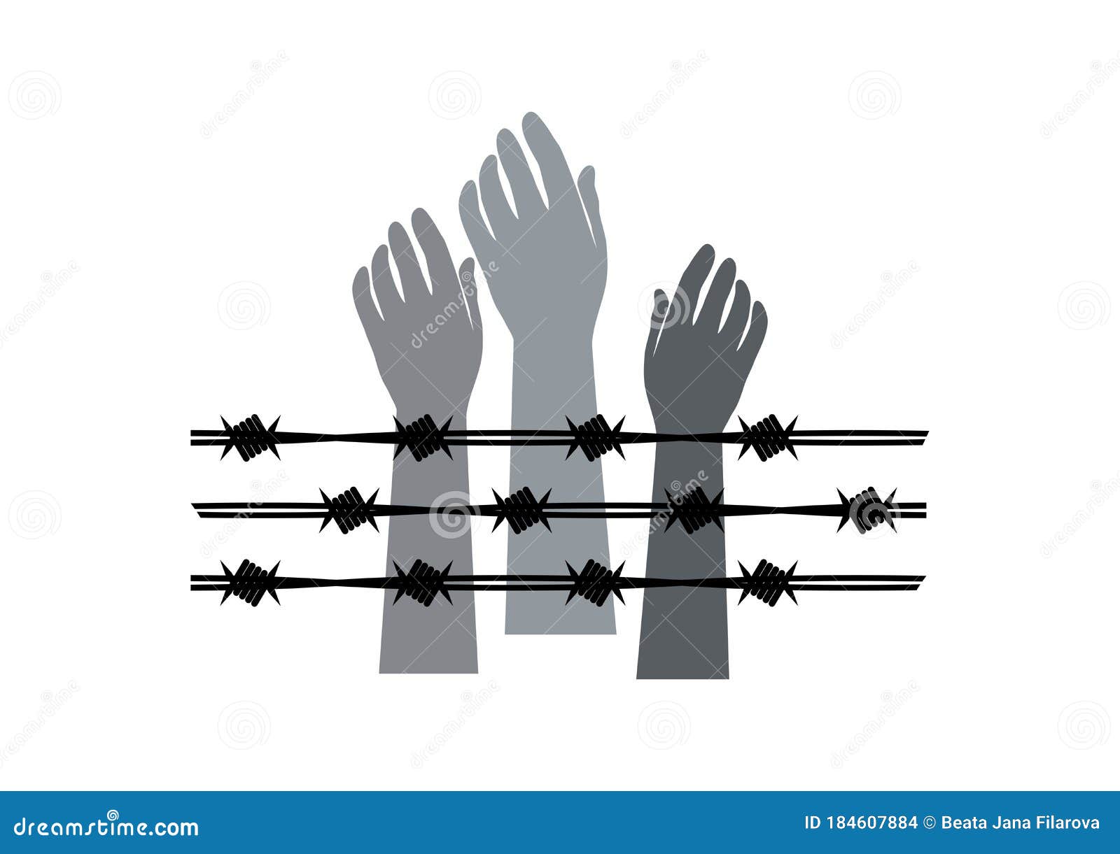 Human Hand with Barbed Wire Icon Vector Stock Vector - Illustration of ...