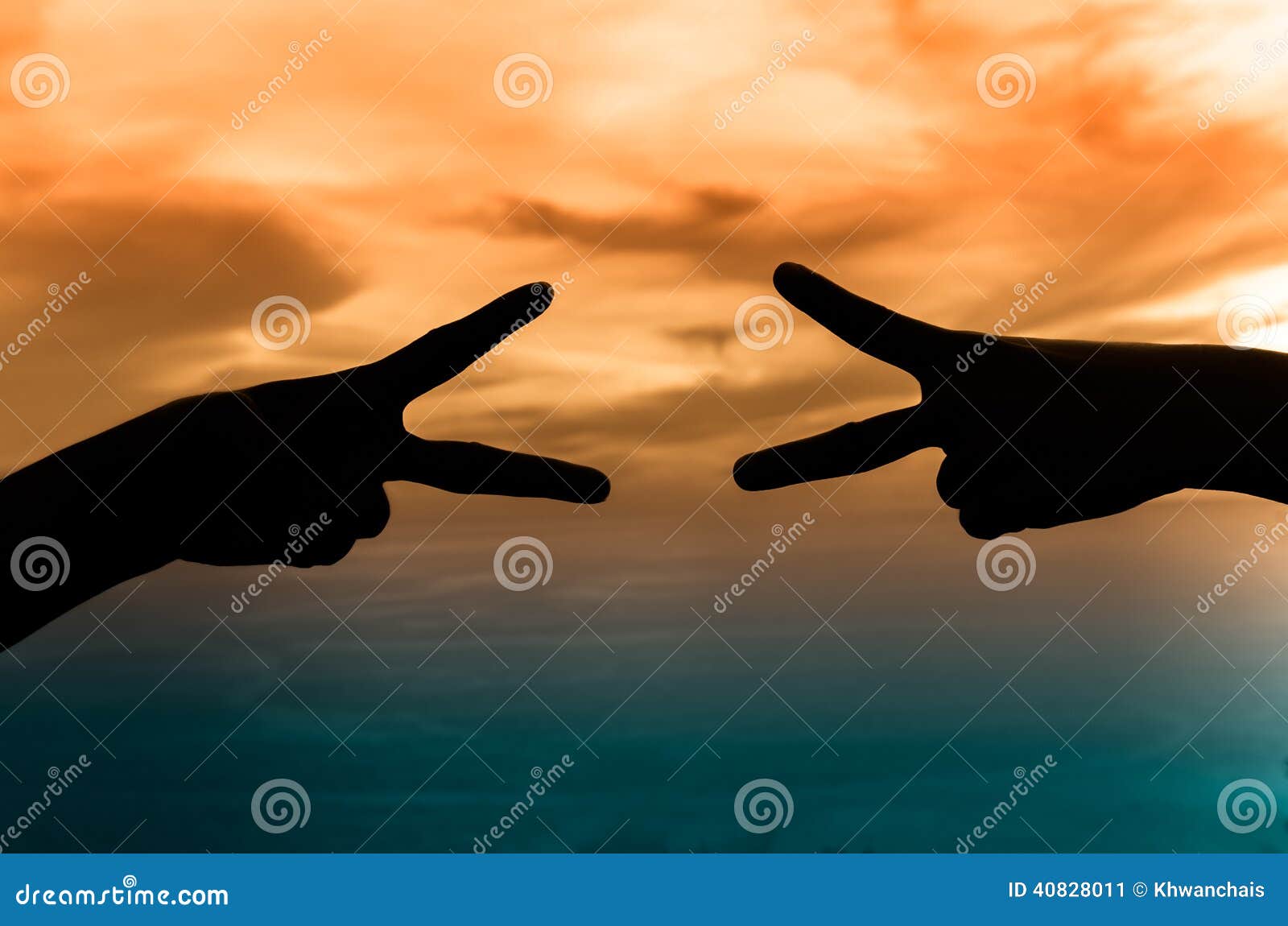 Hands Silhouette Under Sunset Stock Image - Image of crowd, festival ...