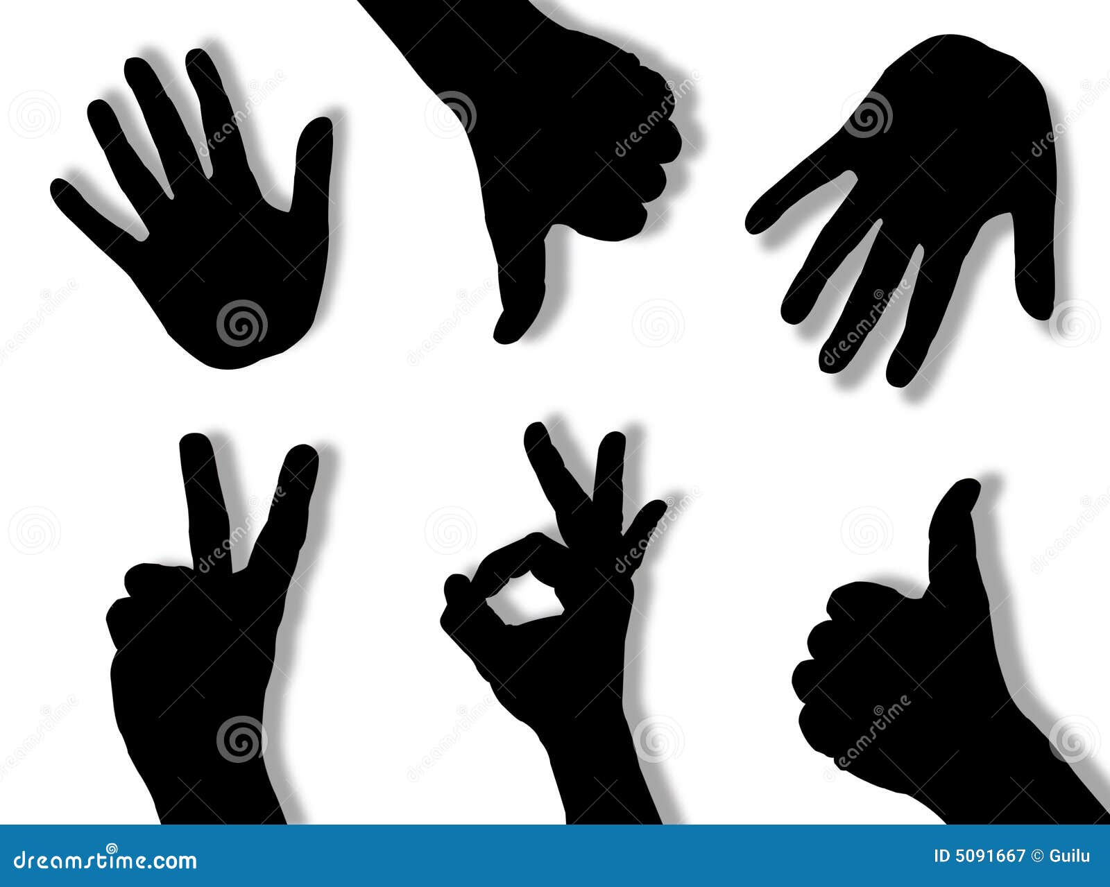 Hands silhouettes stock illustration. Illustration of tracks - 5091667