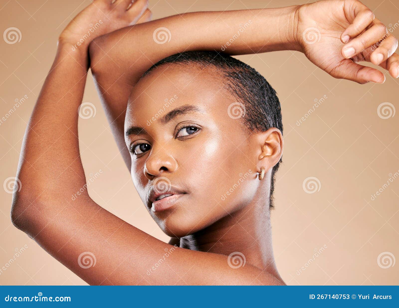 Hands Skincare Aesthetic And Portrait Of Black Woman To Promote Luxury