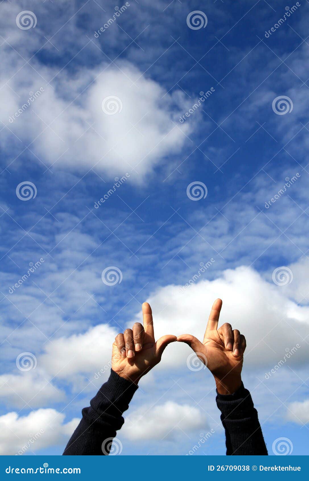 Hands and sky stock photo. Image of happiness, clouds - 26709038