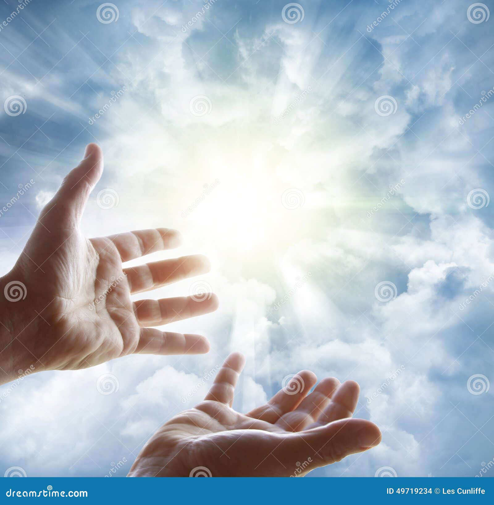 Hands in sky stock photo. Image of idea, future, prayer - 49719234