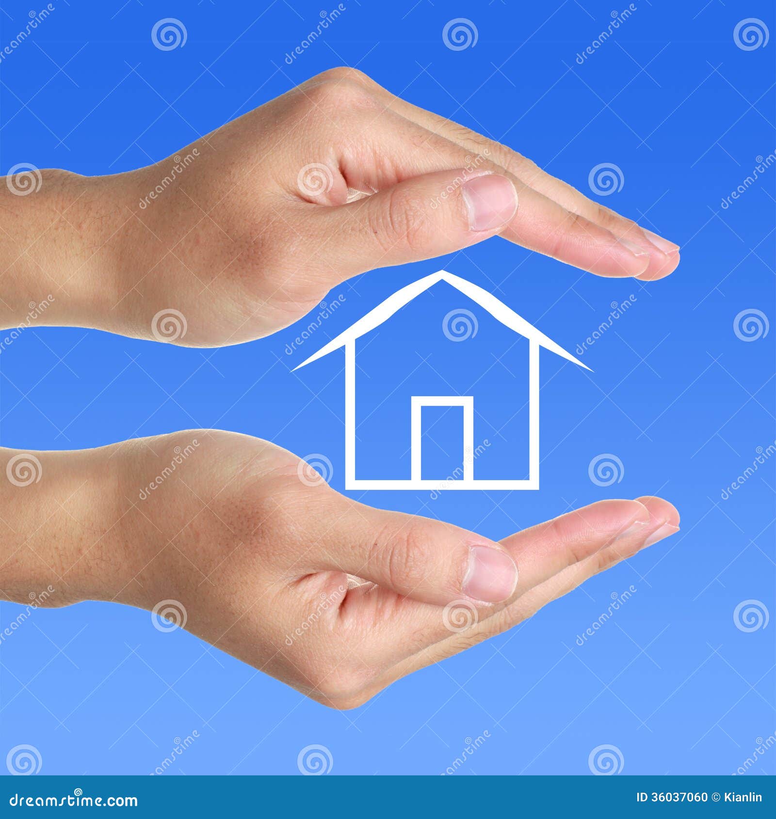 Hands with Small House stock photo. Image of crafts, love - 36037060