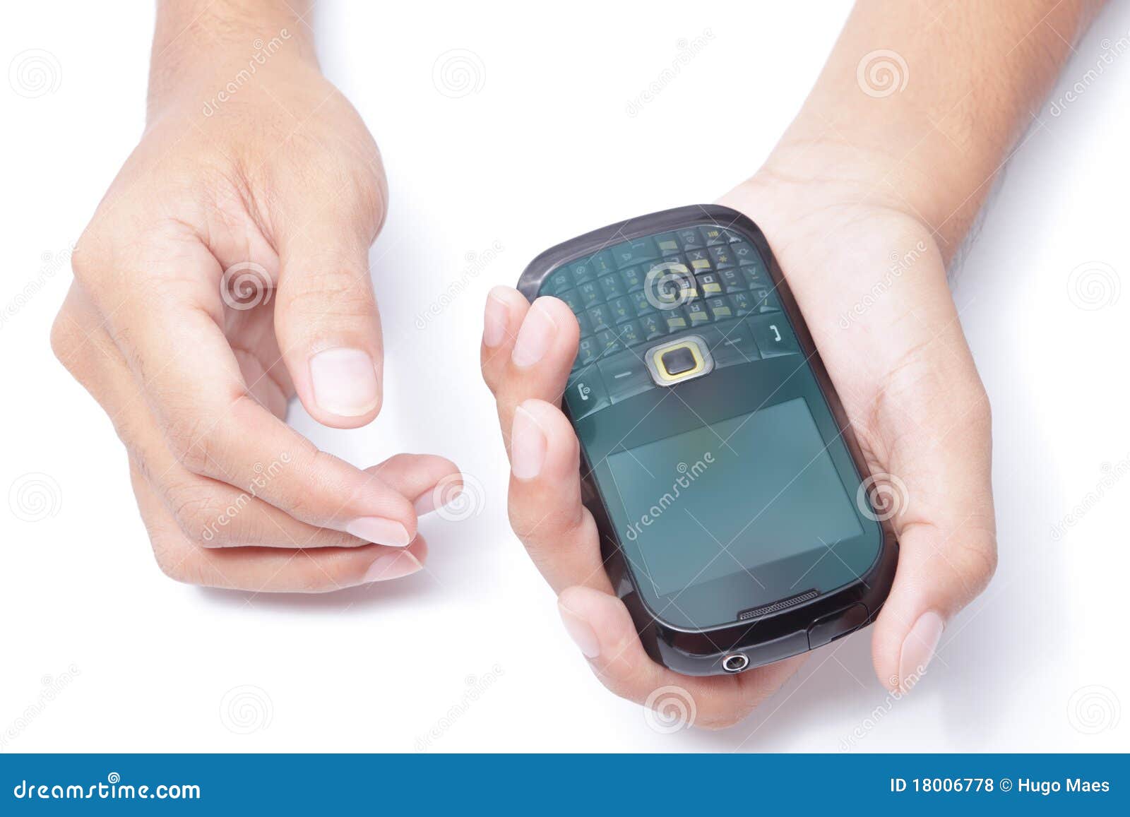 Hands with smart phone stock photo. Image of organizer - 18006778