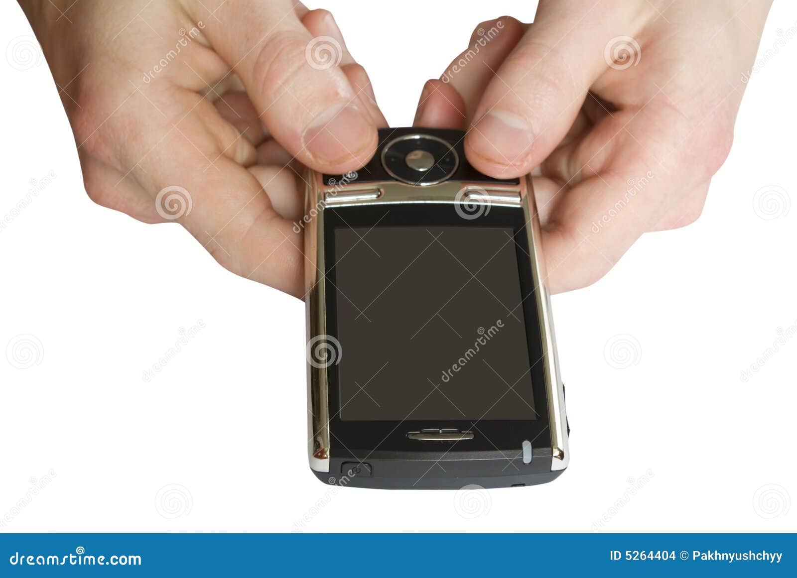 Hands with smartphone stock photo. Image of communicator - 5264404