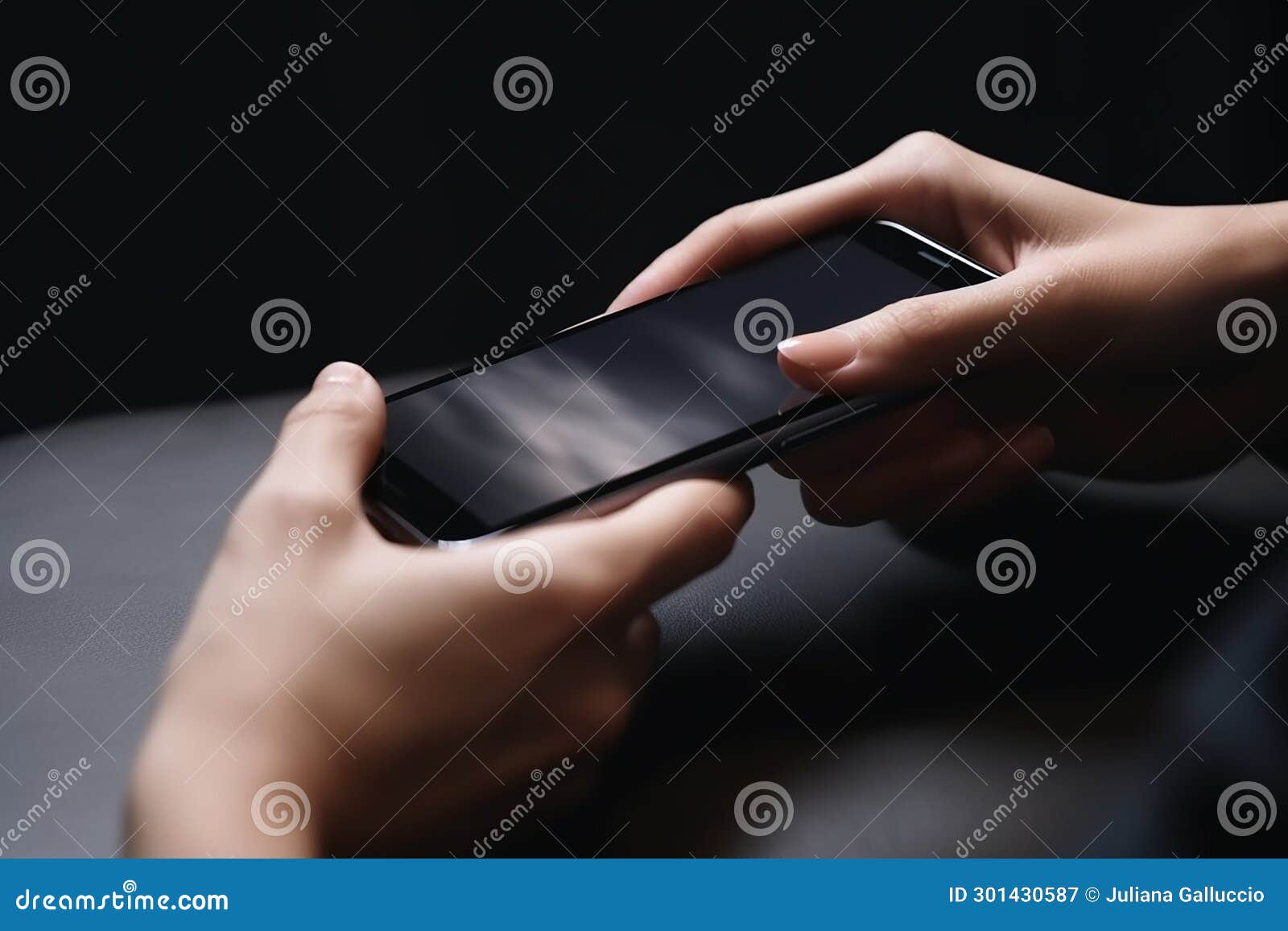 Hands with smartphone stock image. Image of modern, interaction - 301430587