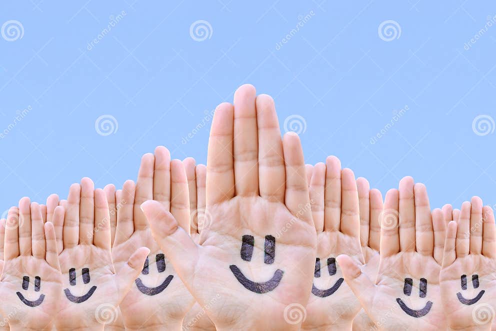 Hands and Smile stock image. Image of ideal, nail, face - 22546741