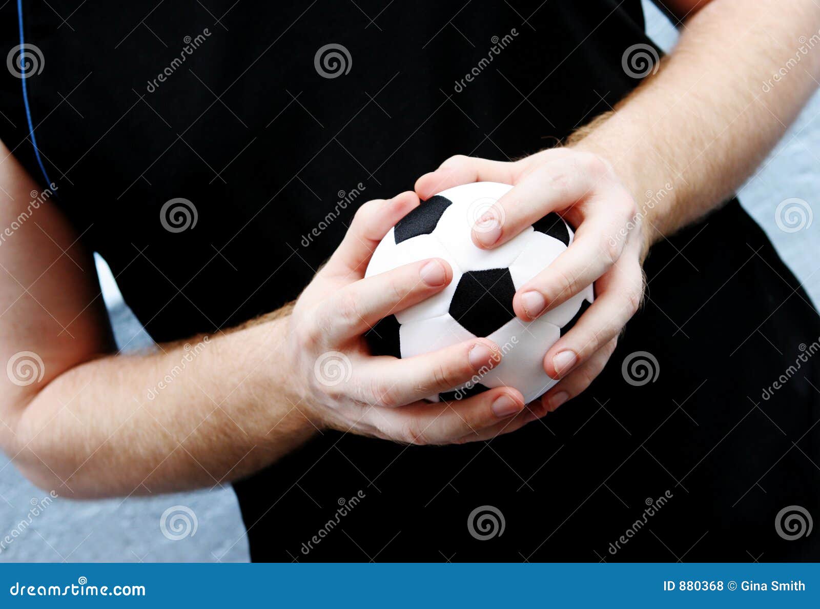 Hands with soccer ball stock photo. Image of small, recreational - 880368