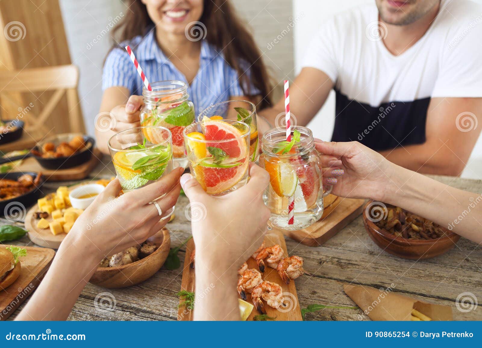 Hands with Soft Drink, Lemonade Stock Photo - Image of person, dish ...