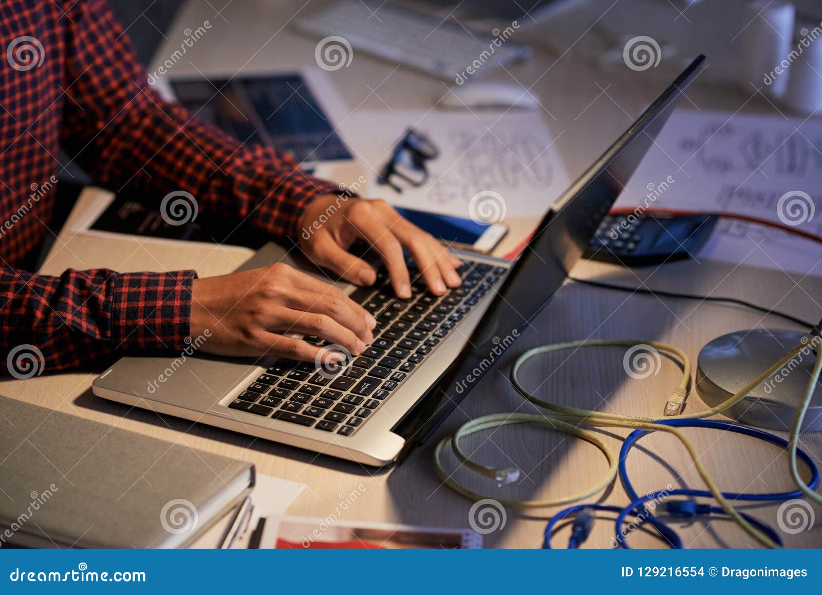 Programmer at work stock photo. Image of freelancer - 129216554