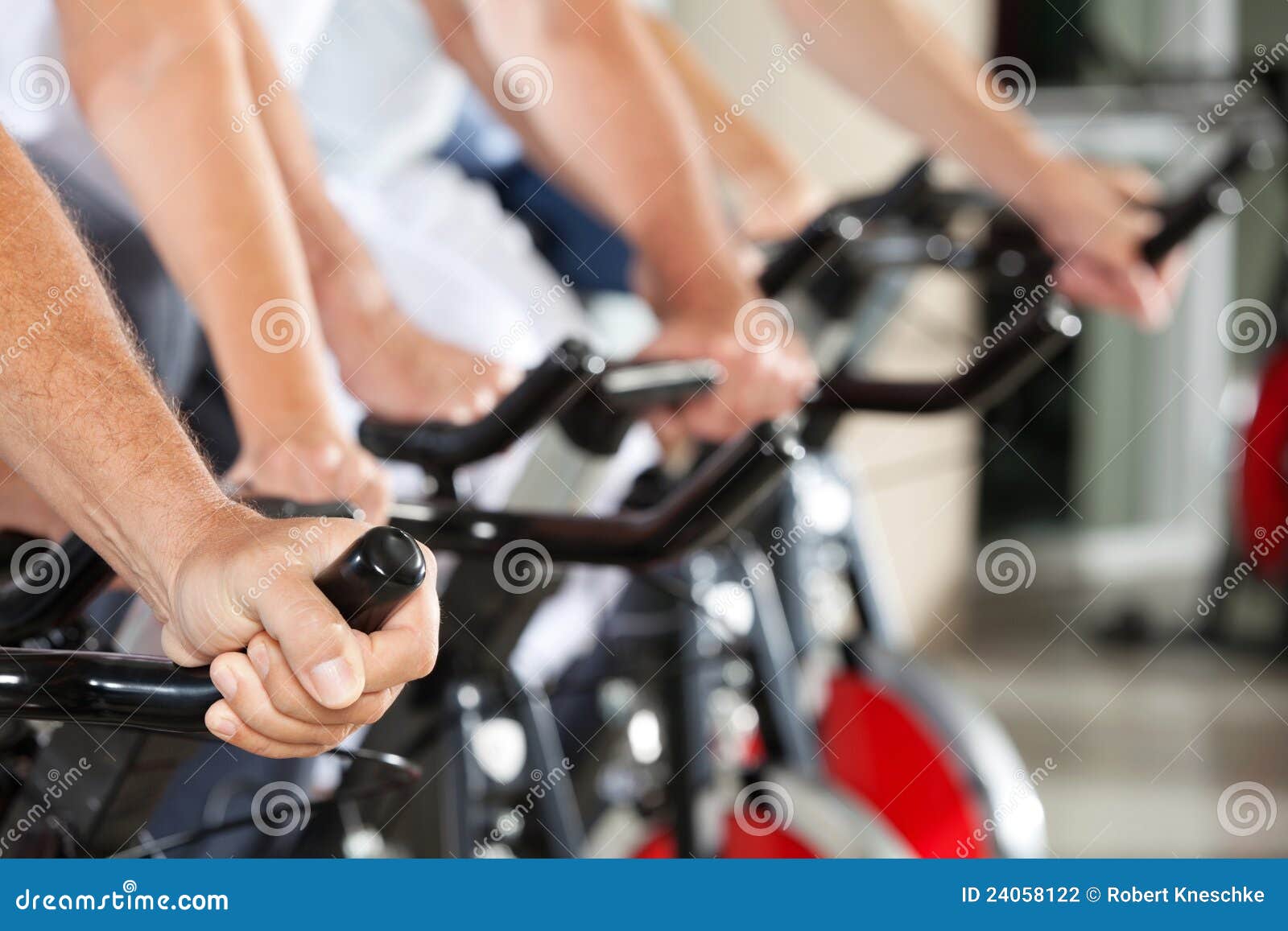 Hands on Spinning Bikes in Fitness Stock Photo - Image of hands, home ...