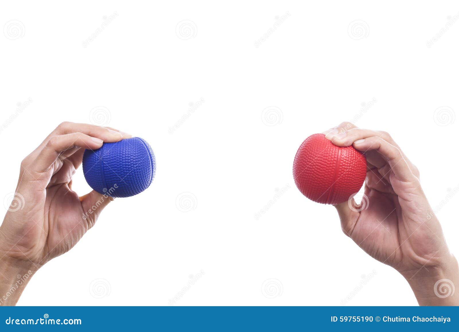 Hands Squeezing a Stress Balls Stock Photo - Image of power, isolated ...