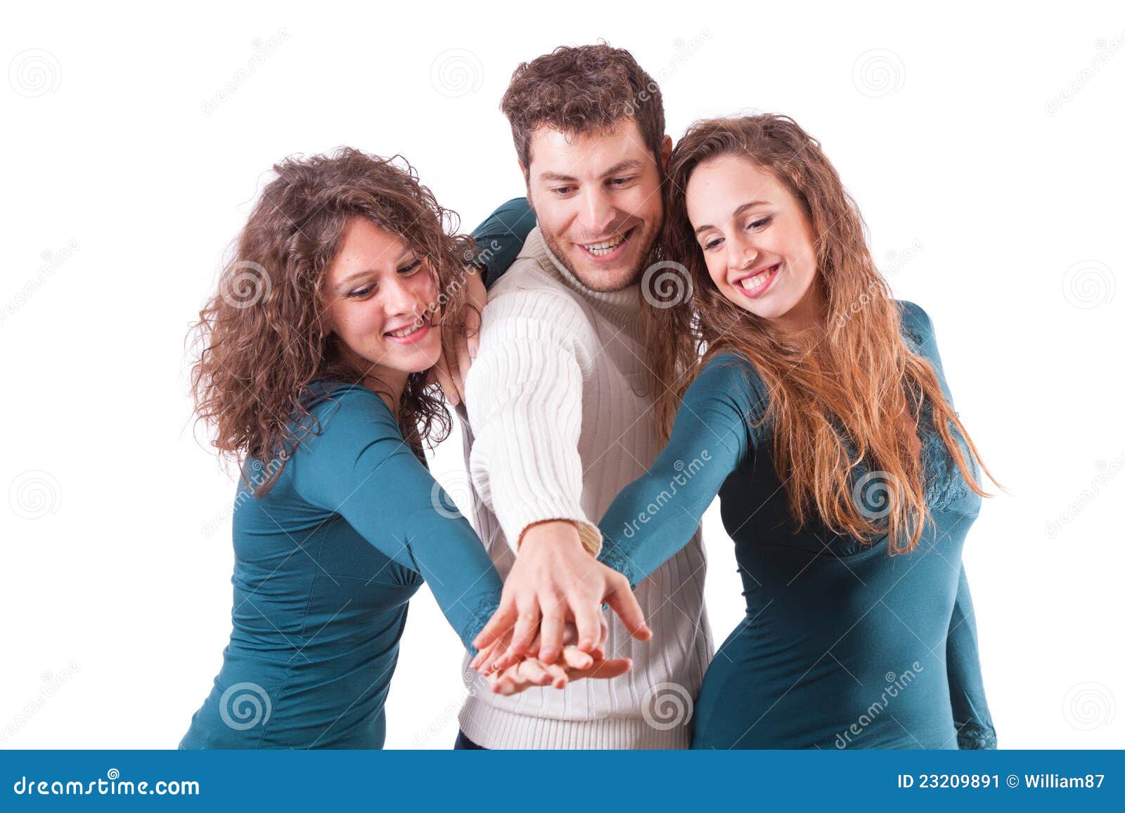 Hands on Stack stock image. Image of pile, caucasian - 23209891