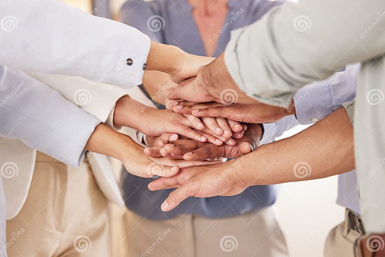 Hands, Stack and Diversity in Office for Business, Team Building and ...