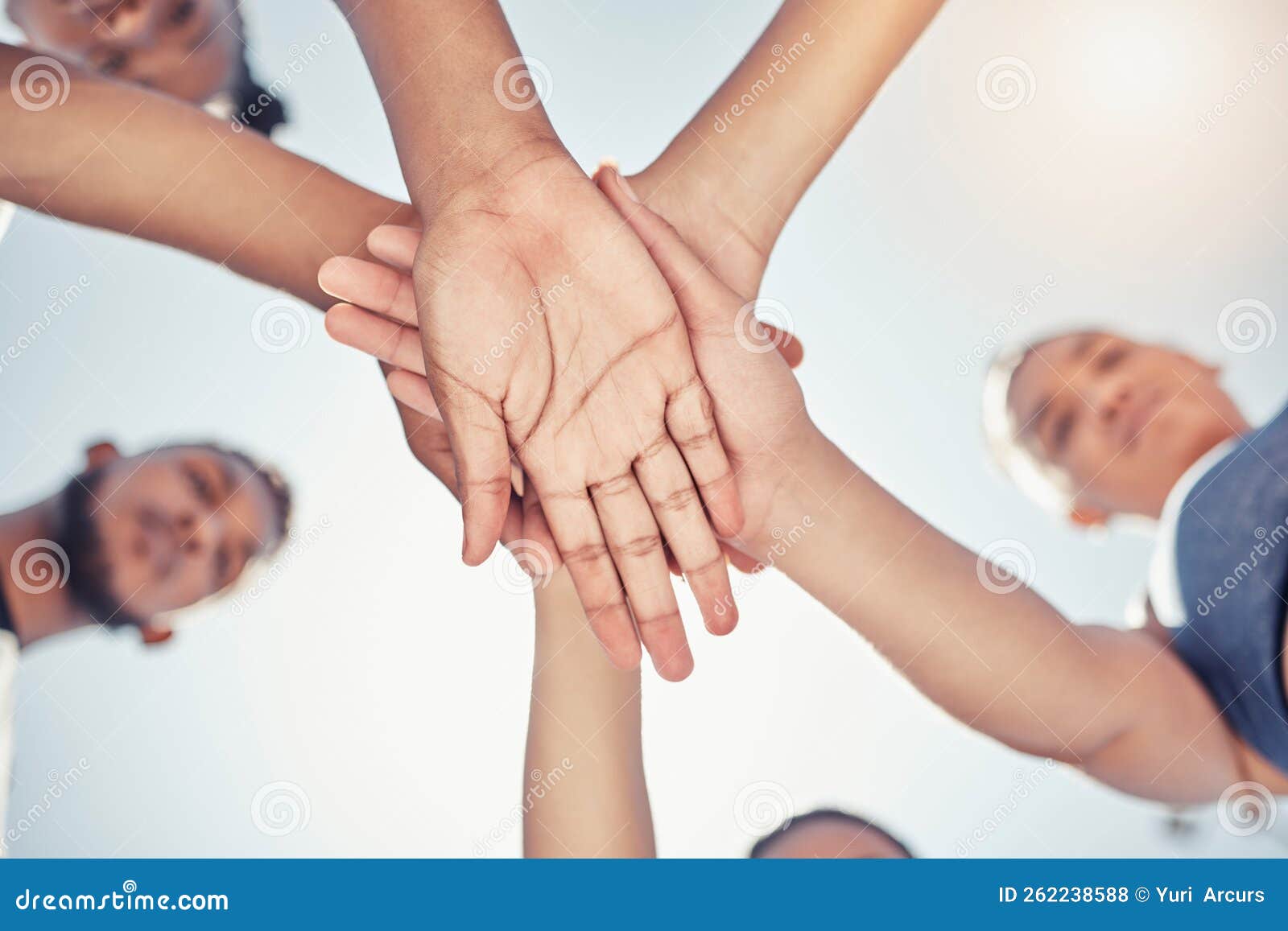 Hands, Stack and Team Have Agreement, Partnership and Connect Together ...