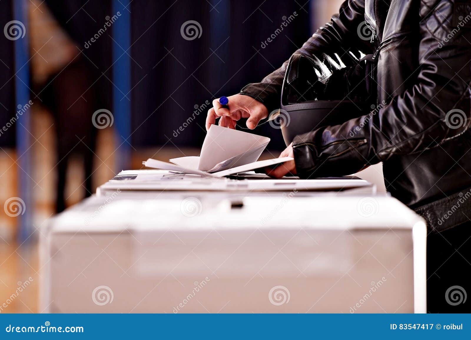 Hands with a Stamp Casting a Vote Stock Image - Image of elect, helmet ...