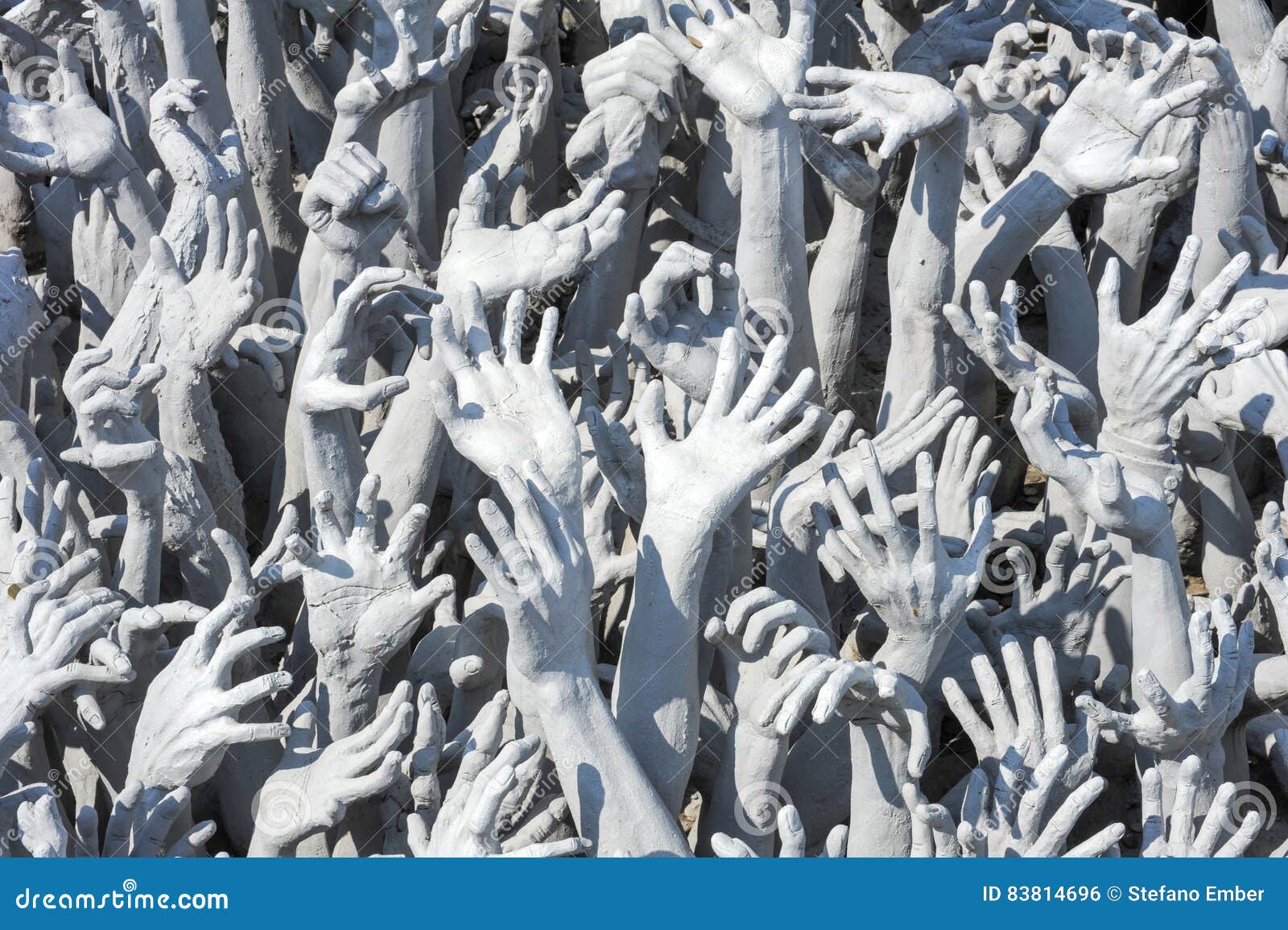 Hands Statue from Hell in Wat Rong Khun at Chiang Rai Editorial Photo ...