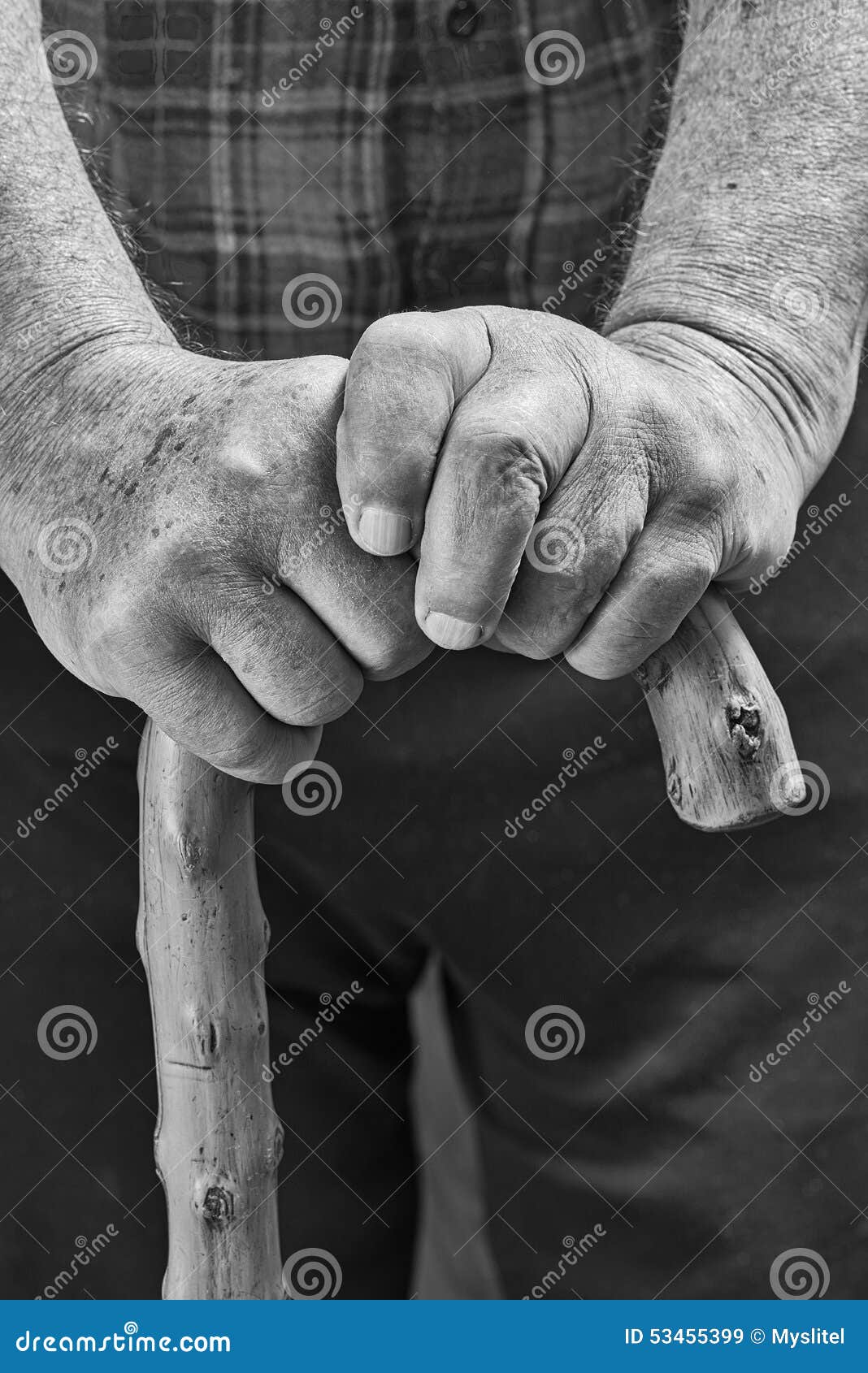 Hands and stick stock image. Image of support, aged, closeup - 53455399