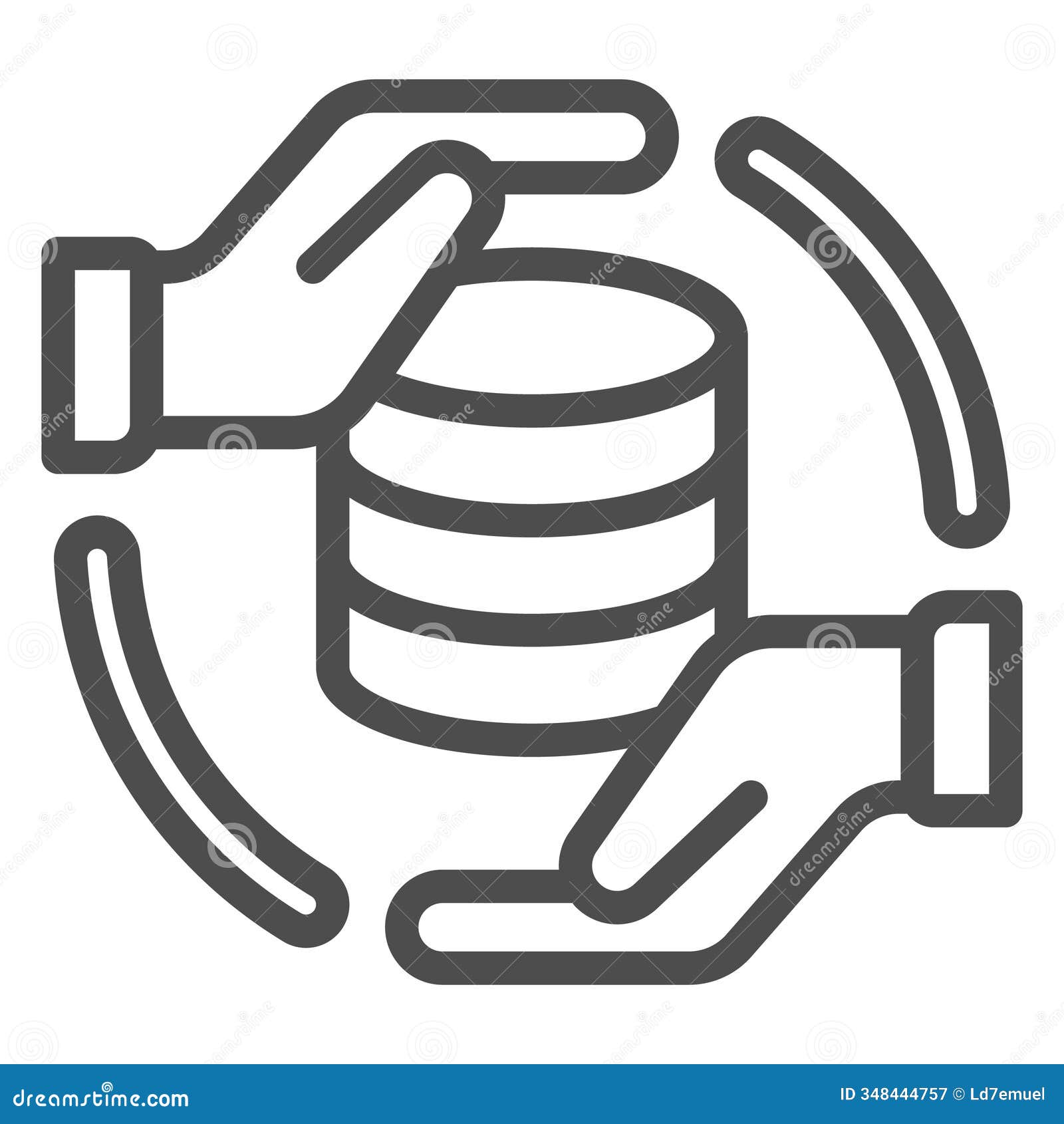 Data Hoarding Symbols Collection Or Sketches. Files Storage Theme Icons ...