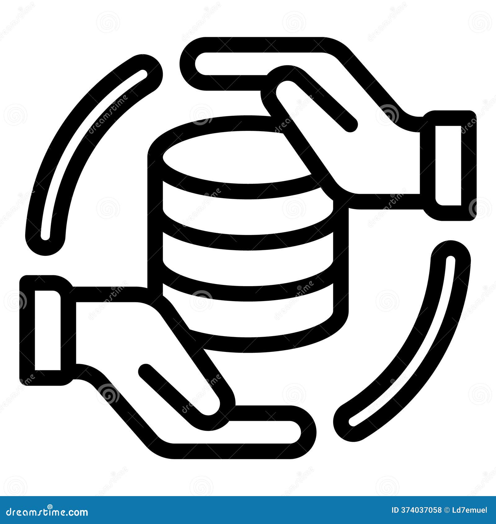 Data Hoarding Symbols Collection Or Sketches. Files Storage Theme Icons ...