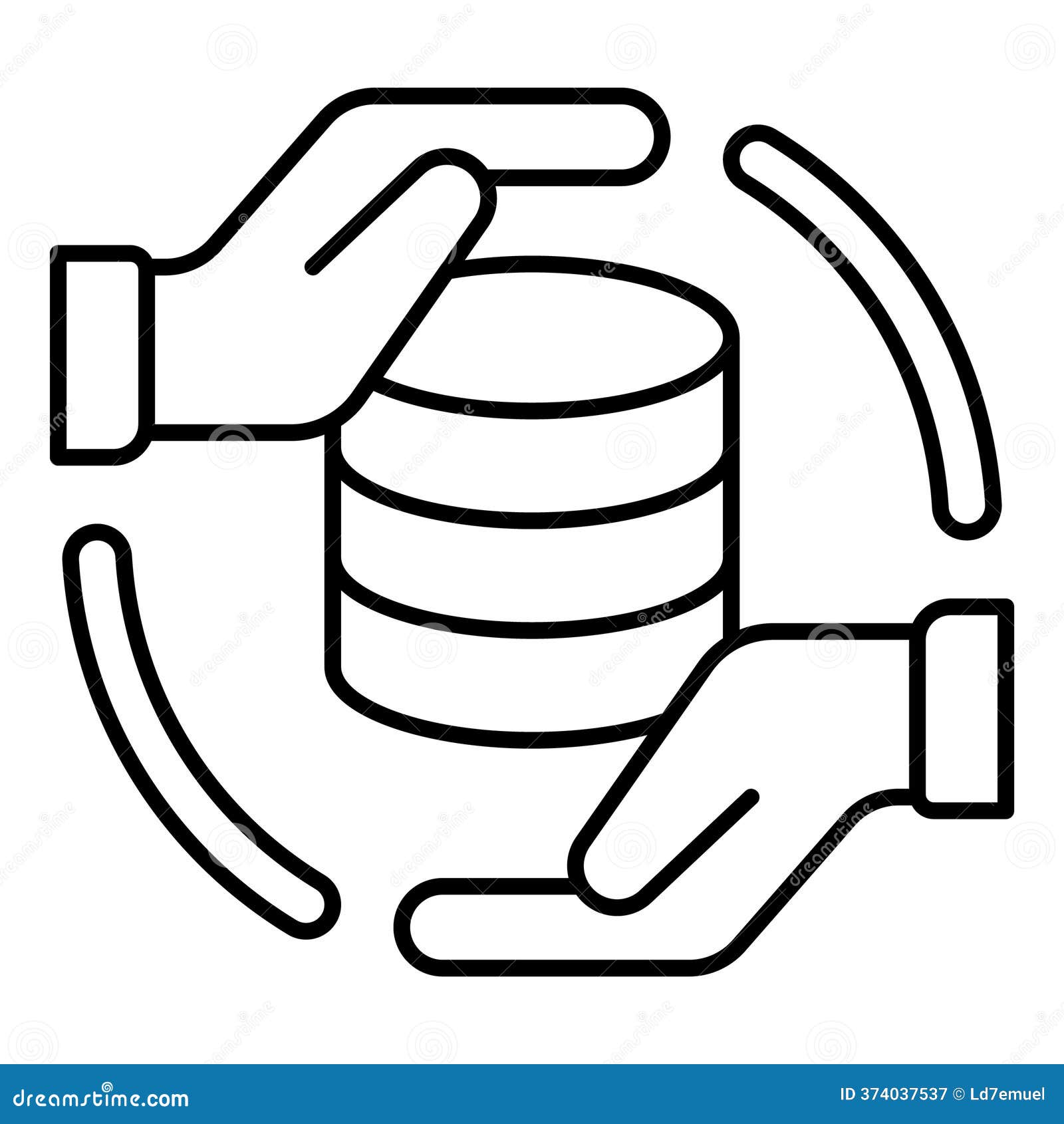 Data Hoarding Symbols Collection Or Sketches. Files Storage Theme Icons ...