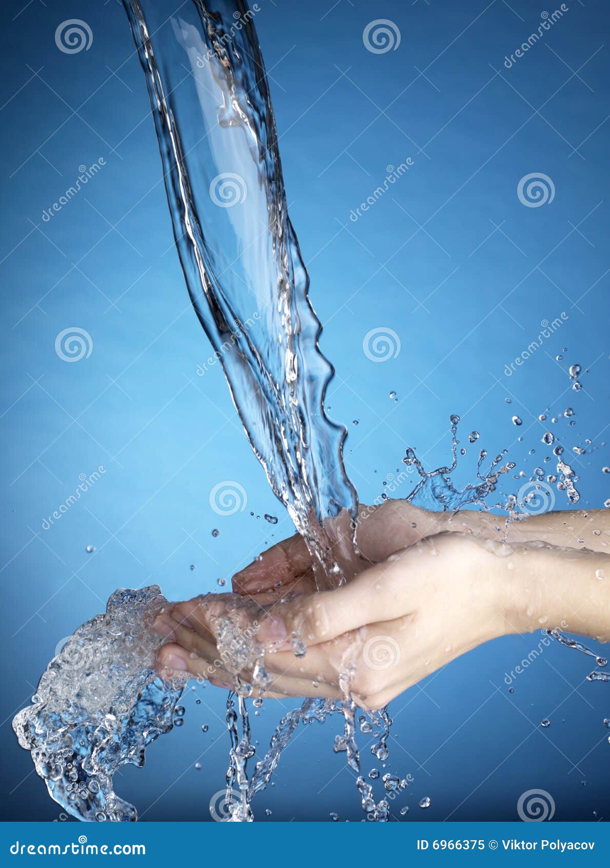 Hands and stream of water. stock image. Image of female - 6966375